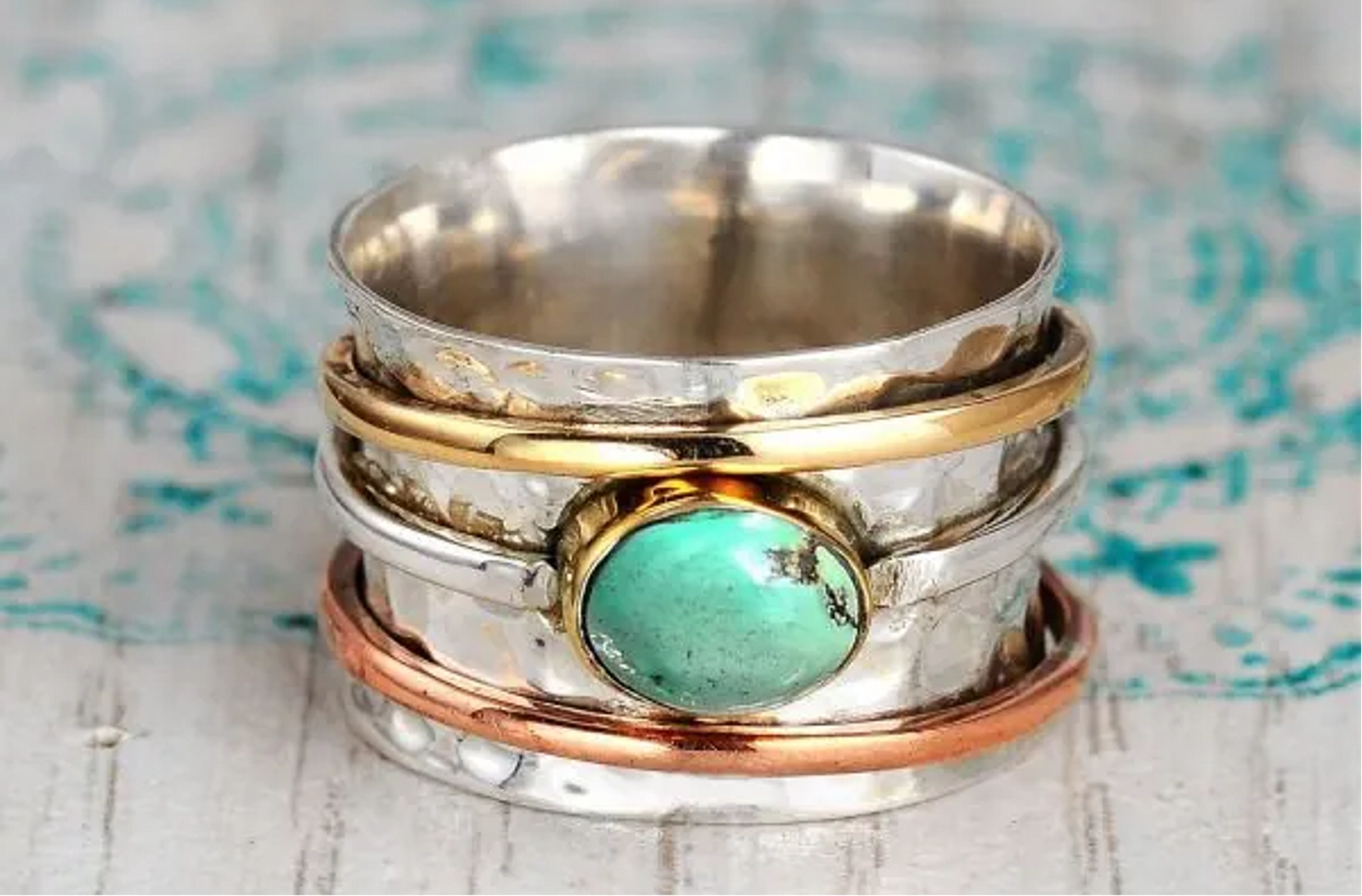 How to Manufacture Turquoise Wedding Rings Without Losing Natural Stone ...