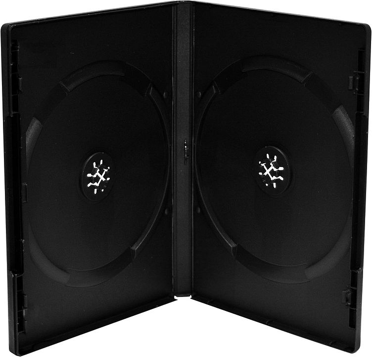 50 Double DVD Case Cases 14mm Spine Black Clear Sleeve Front Cover BOX12