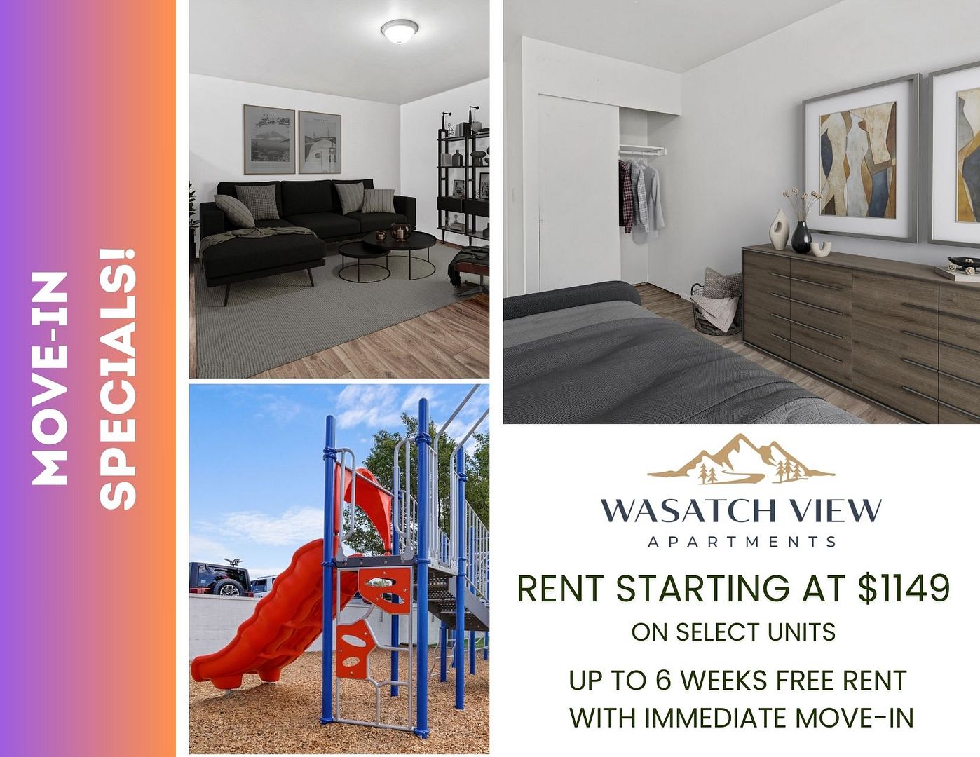 Floor Plans of Wasatch View Apartments in Midvale, UT