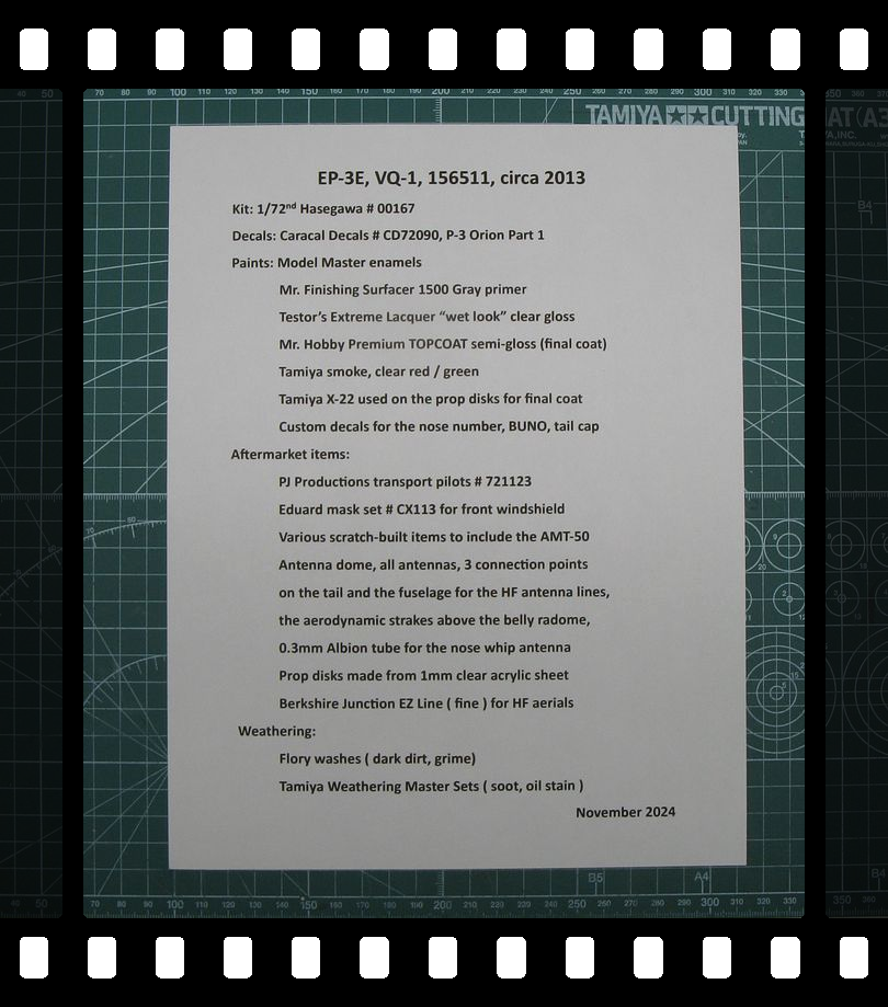 1/72 Hasegawa EP-3E Aries II, 156511, VQ-1, circa 2013 - Ready for ...