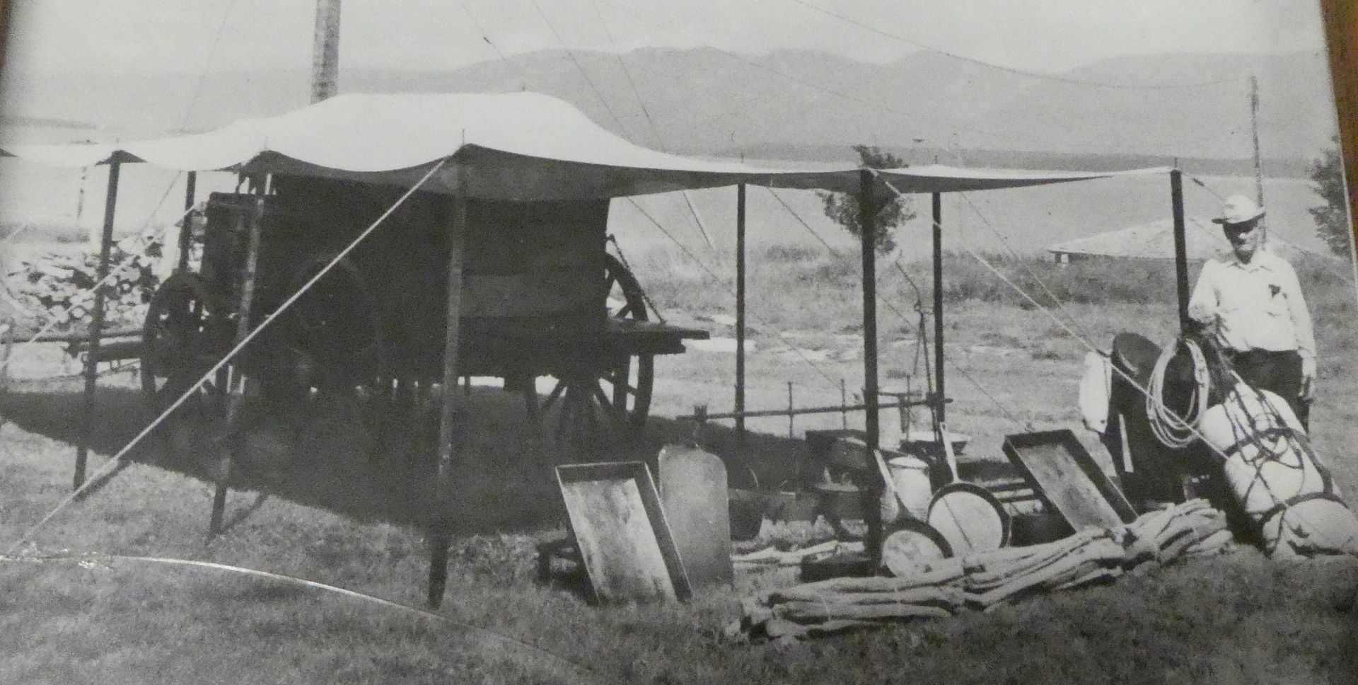 Polson Museum: Chuckwagon cook camp (museum exhibit)