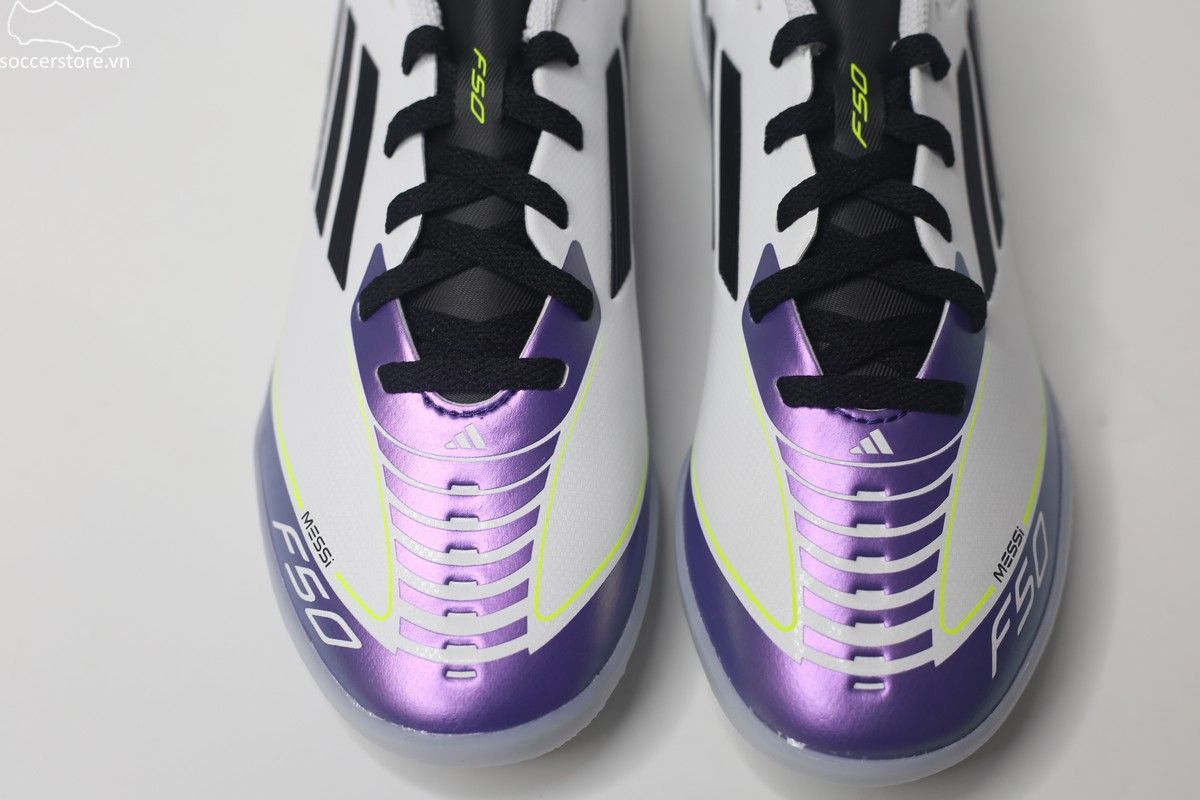 Giày bóng đá trẻ em Adidas F50 League TF J Messi Kids màu trắng đen ...