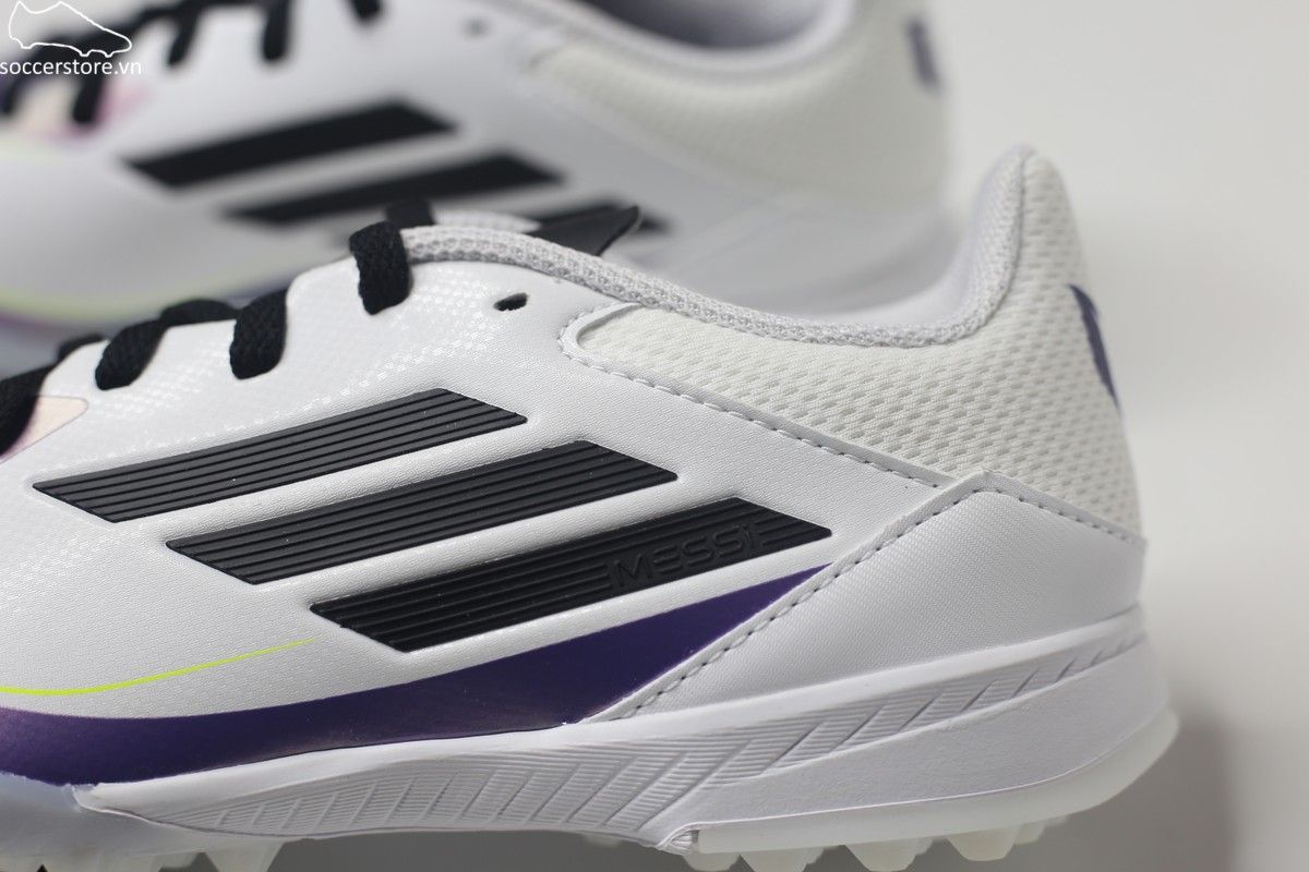 Giày bóng đá trẻ em Adidas F50 League TF J Messi Kids màu trắng đen ...