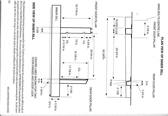 Diagram of chassis dimensions? : MGA Forum : The MG Experience