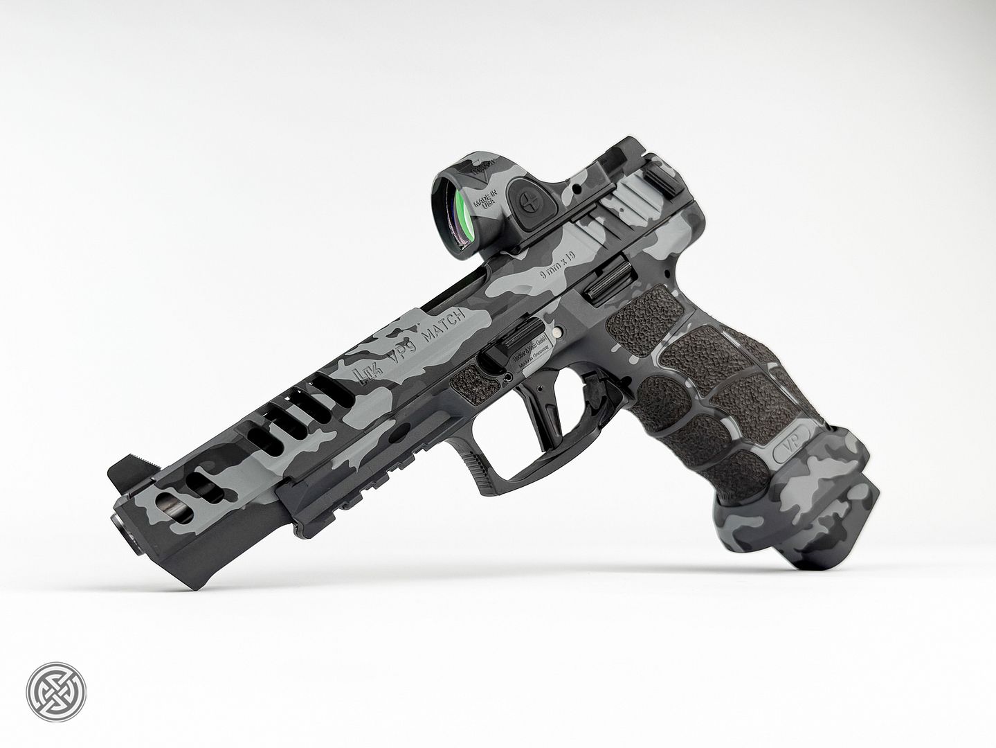 HK VP9 Match Custom 9mm - Urban Camo - w/ Trijicon SRO (New) - Semi Auto Pistols at GunBroker ...