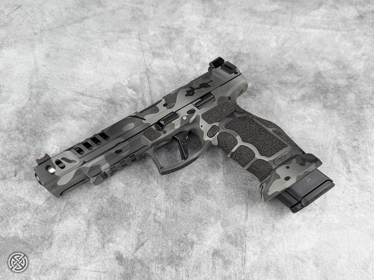 HK VP9 Match 9MM - Lazy Wolf Guns Custom w/ 4-20 Rd. Mags - Urban Camo ...