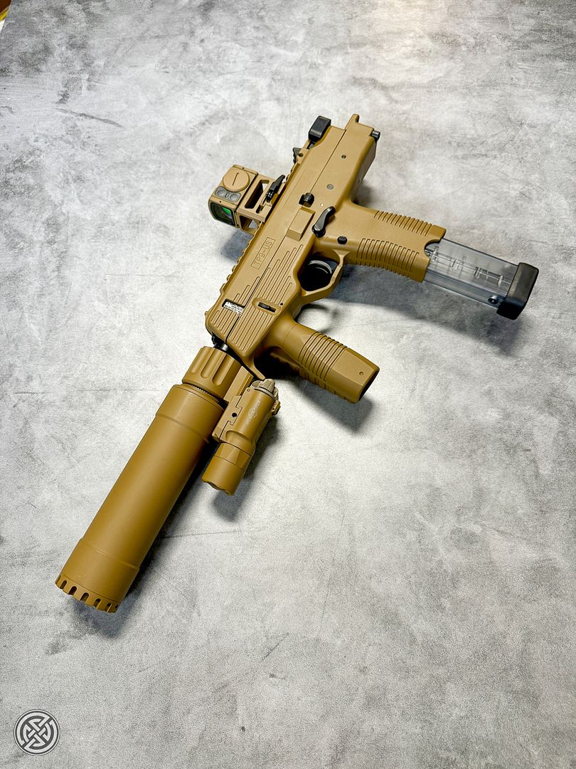 B&T TP9 Compete SBR kit with Suppressor, X300-T and Acro P2 - RAL8000 ...