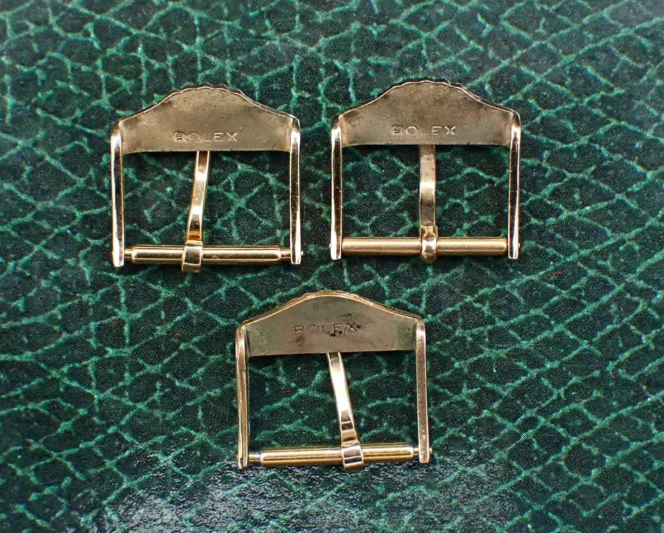 BIG CUT! 1950s Vintage Rolex Big Crown SHOVEL GF 16mm Buckles --2 Left ...