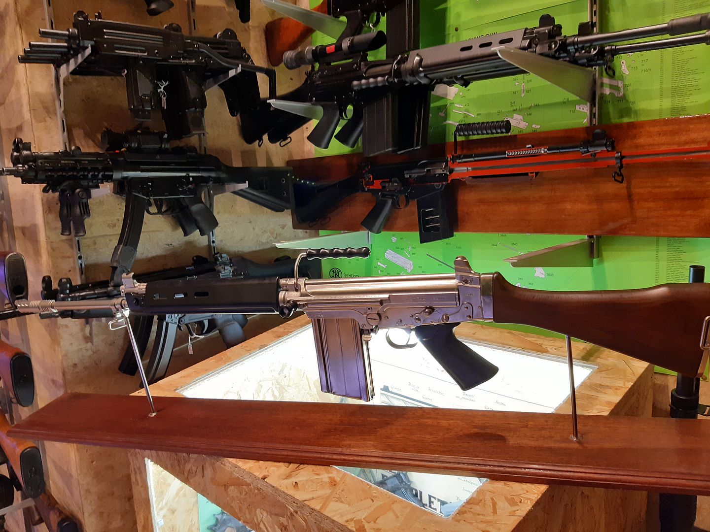 Exceptional rare didactical Dutch silverplated FN FAL, Cutaway model ...