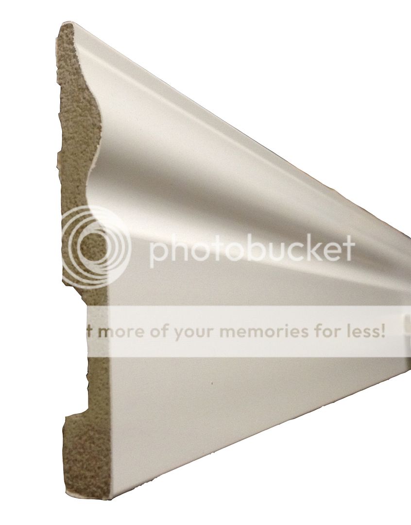 2.9mtr Plastic Skirting Torus / Ogee PVC Board 100mm 4" or 140mm 5.5 ...