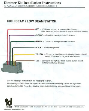 Wiring help! - IDIDIT relay, Russ Thompson turn signal, FFR dash harness