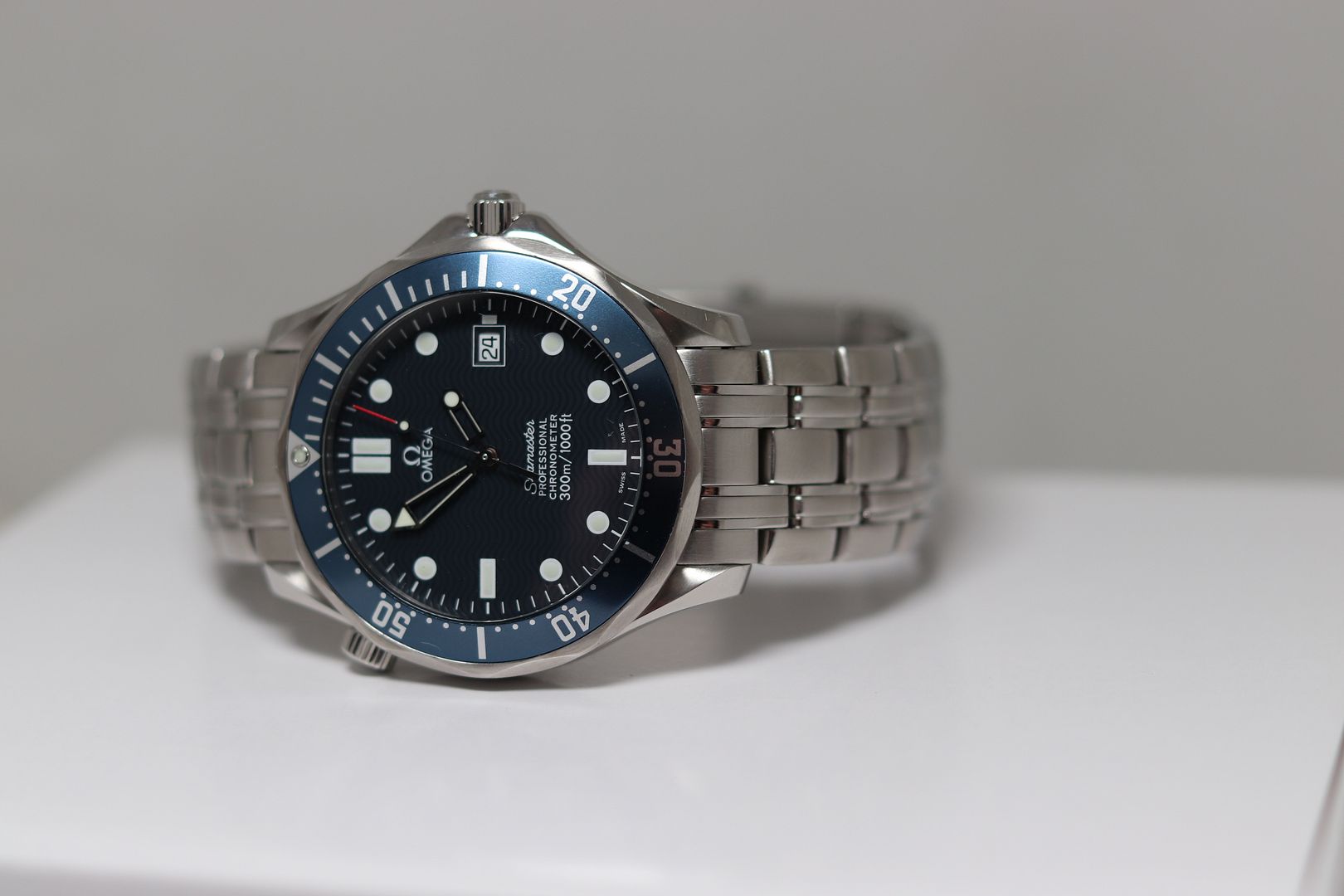 SOLD Omega Seamaster Pro 300M SMP 2531.80 Blue Wave Dial OG Bond 007 ...