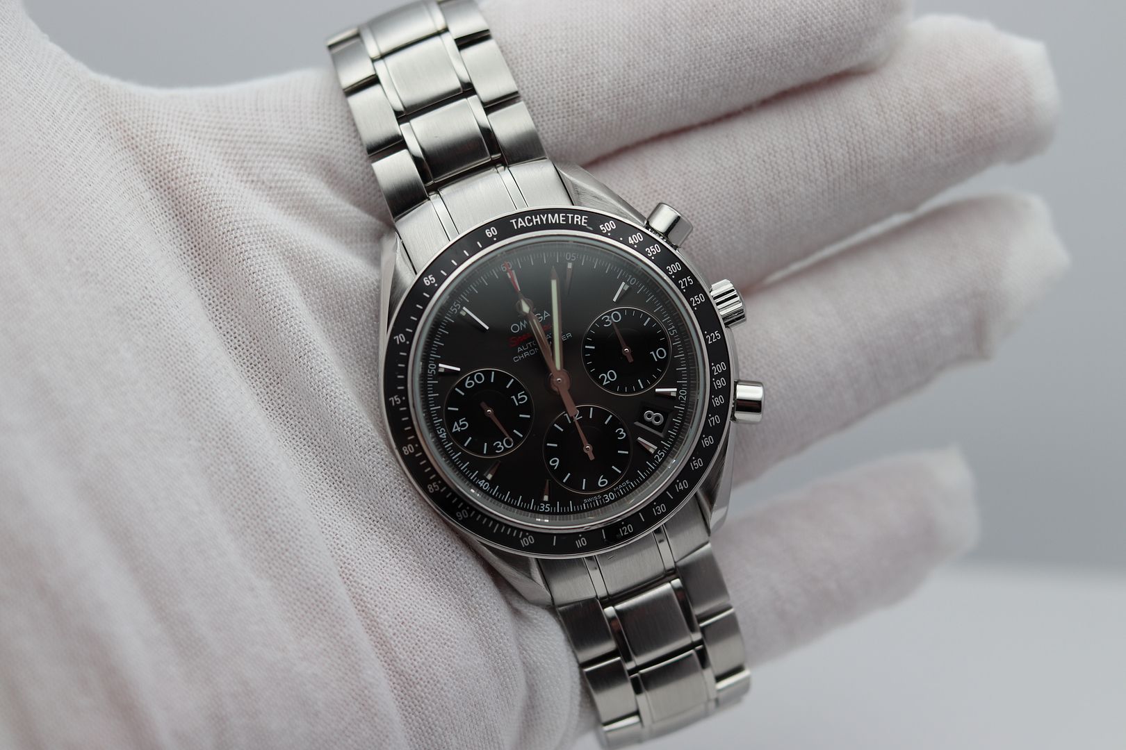SOLD Omega Speedmaster Professional 40mm Racing Date Chronograph 323.30.40.40.06.001 Black/Gray ...