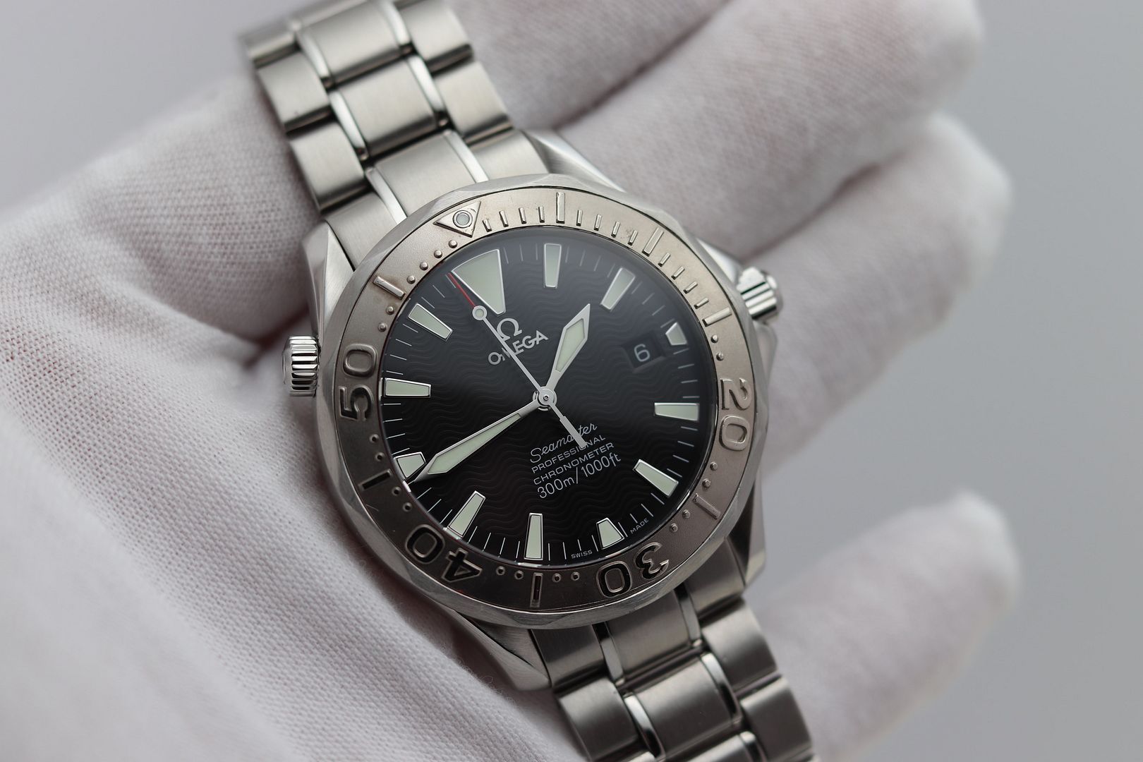 SOLD Omega Seamaster Pro 300M SMP 2230.50 Non-AC Black Wave Dial Sword ...
