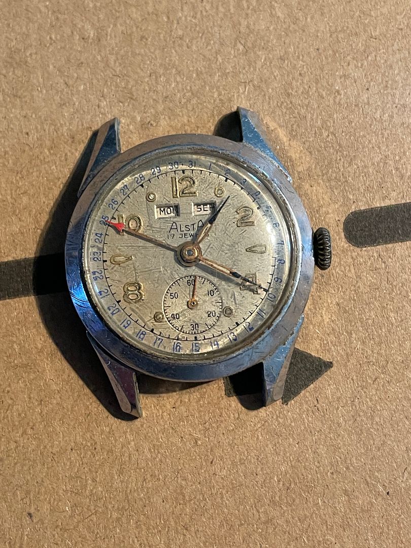 Found this little ALSTA triple date, how do you set it? | WatchUSeek ...