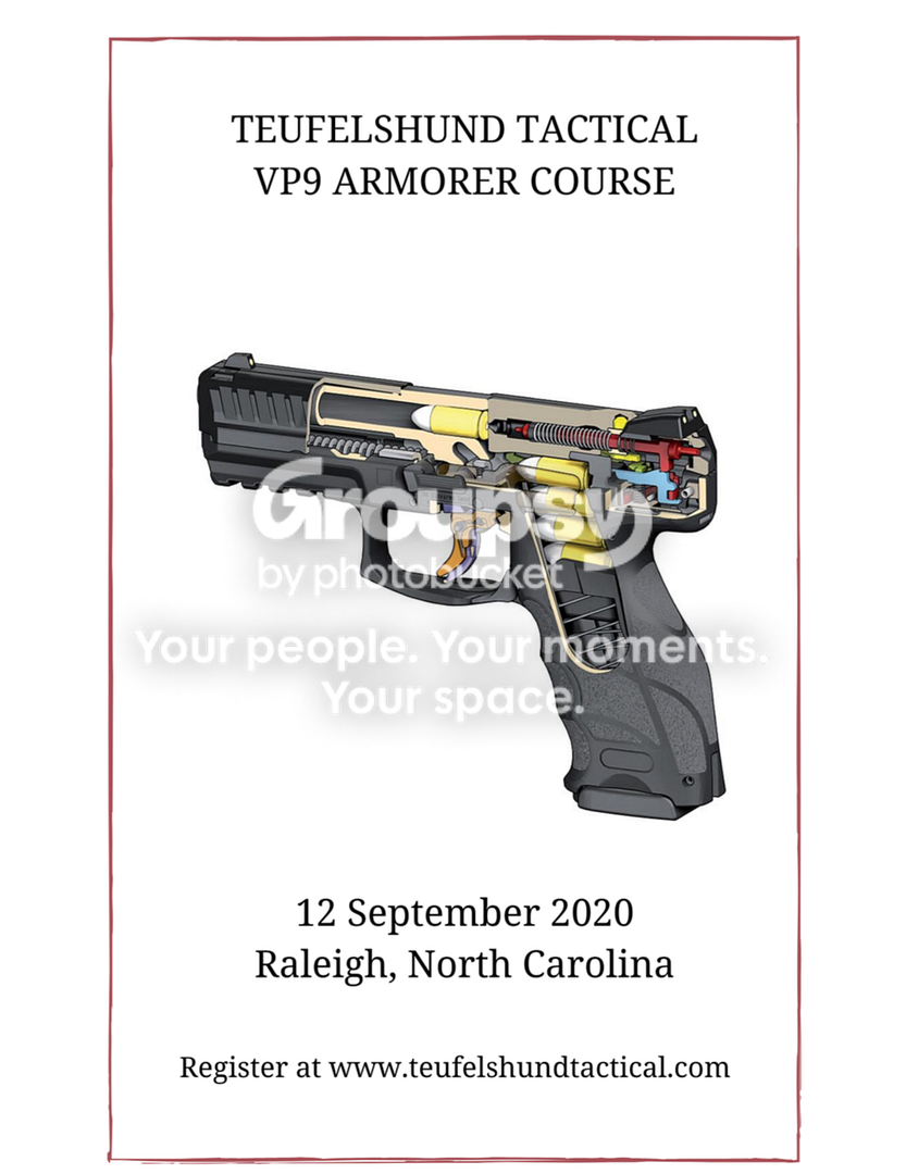 September 2020 VP9 and P2000/P30 Armorer Courses in Raleigh, NC | HKPRO ...