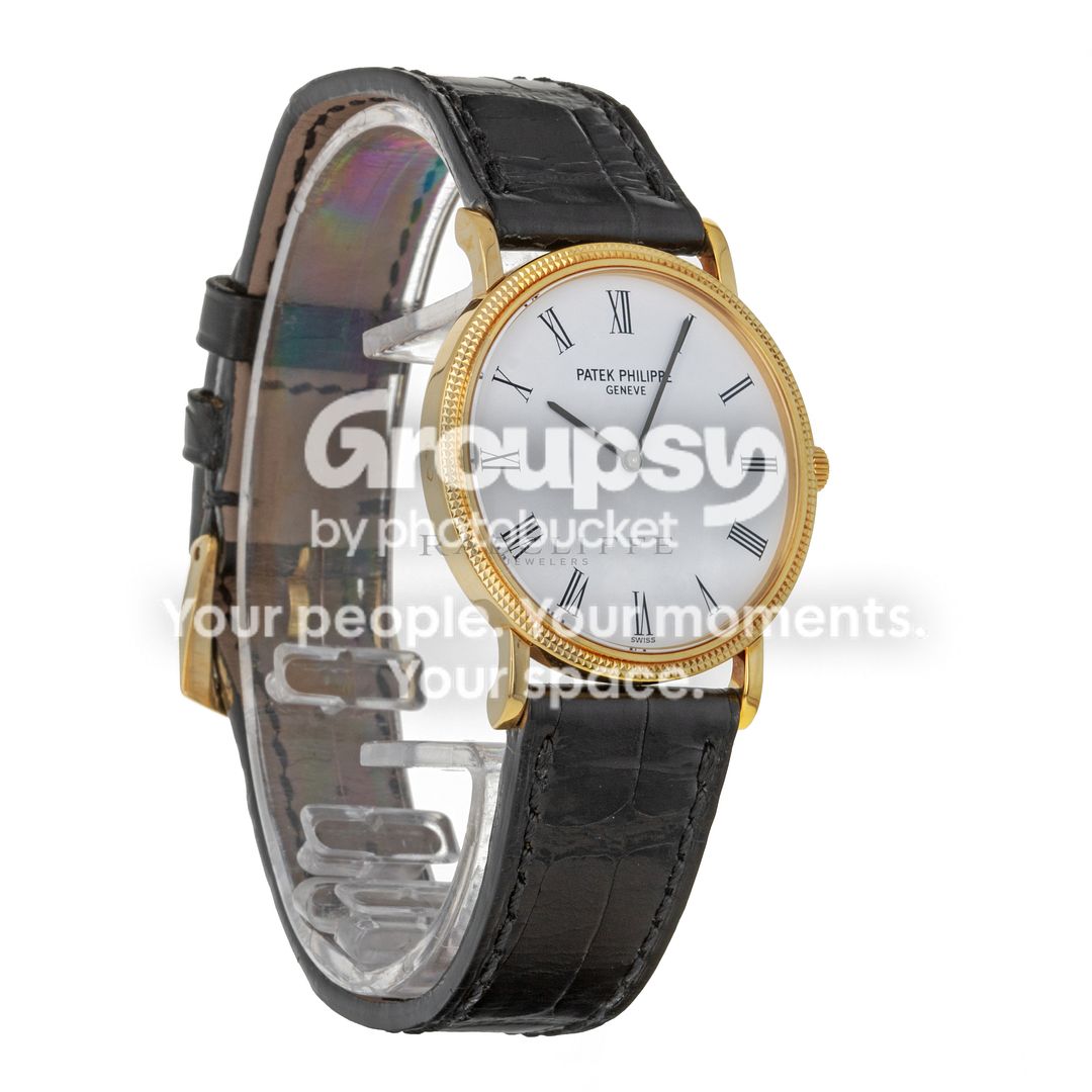 FS- Patek Philippe 3520J Calatrava 33mm Porcelain Dial 18 Karat Yellow ...