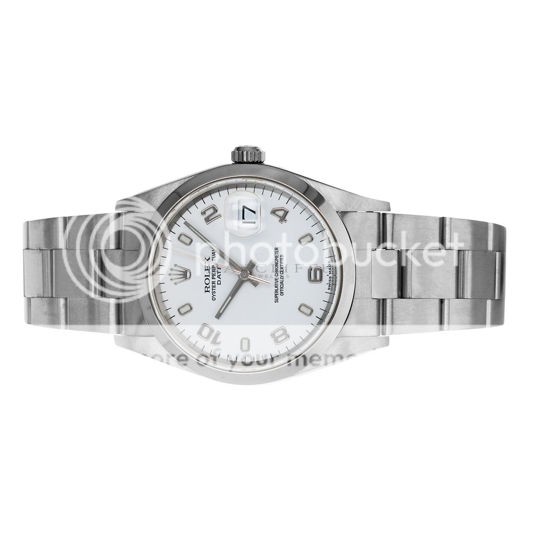 FS- Rolex 15200 A Oyster Perpetual Date 34 No Holes Case-back Sticker ...