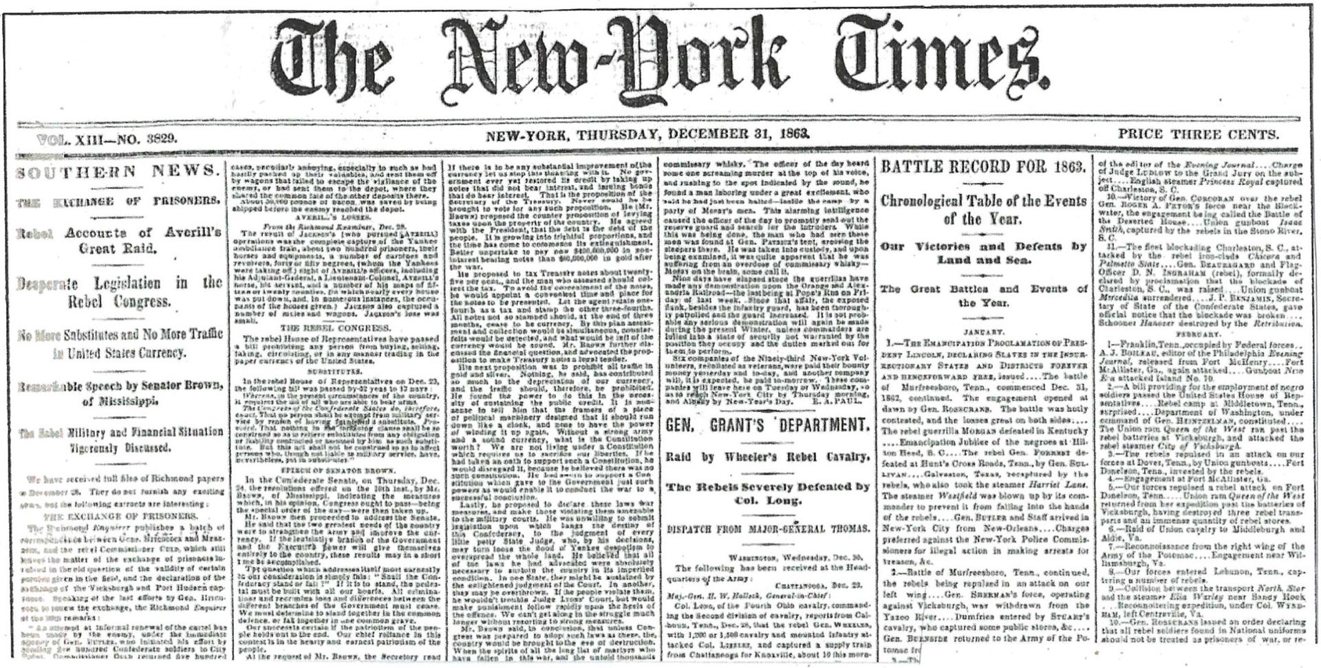 SOUTHERN NEWS: THE EXCHANGE OF PRISONERS; Rebel Accounts of Averill’s ...