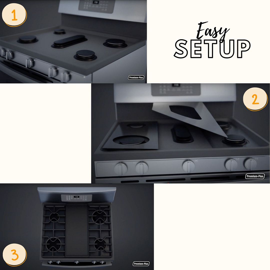Premium Plus Stove Protectors for GE Gas Cooktop Model ZGU366NTSS ...