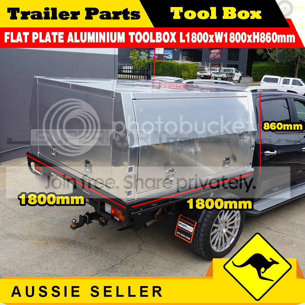 3 Door Flat Aluminium Canopy Toolbox Ute Truck Toolbox1780 x1800x 860 ...