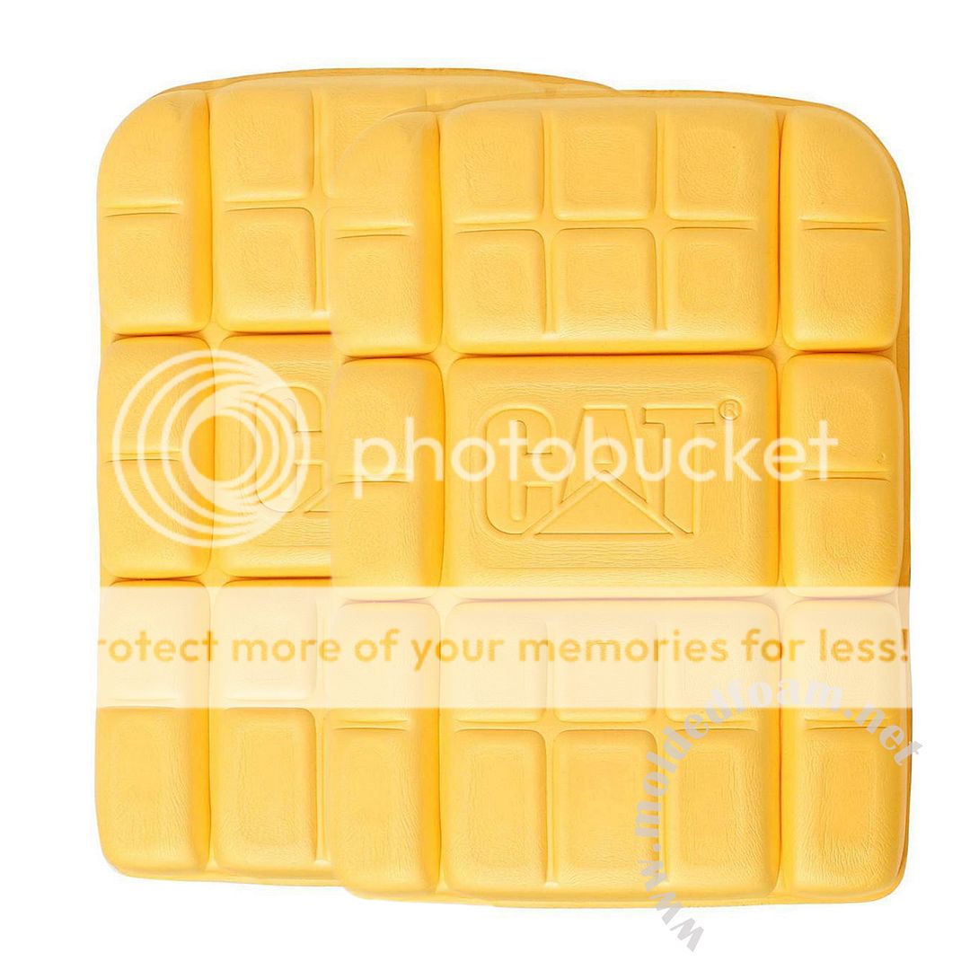 Compression molded eva foam unit for mens work knee pads heat stamped logo