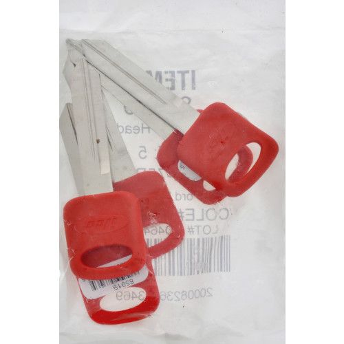 FORD BRASS AUTO KEY BLANK RED H-75 (5 PACK)