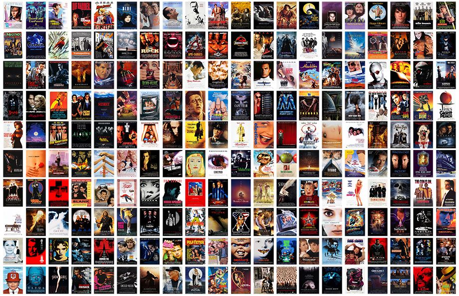200 Movie Posters - 1990s Movies Quiz - By werewolfsanta