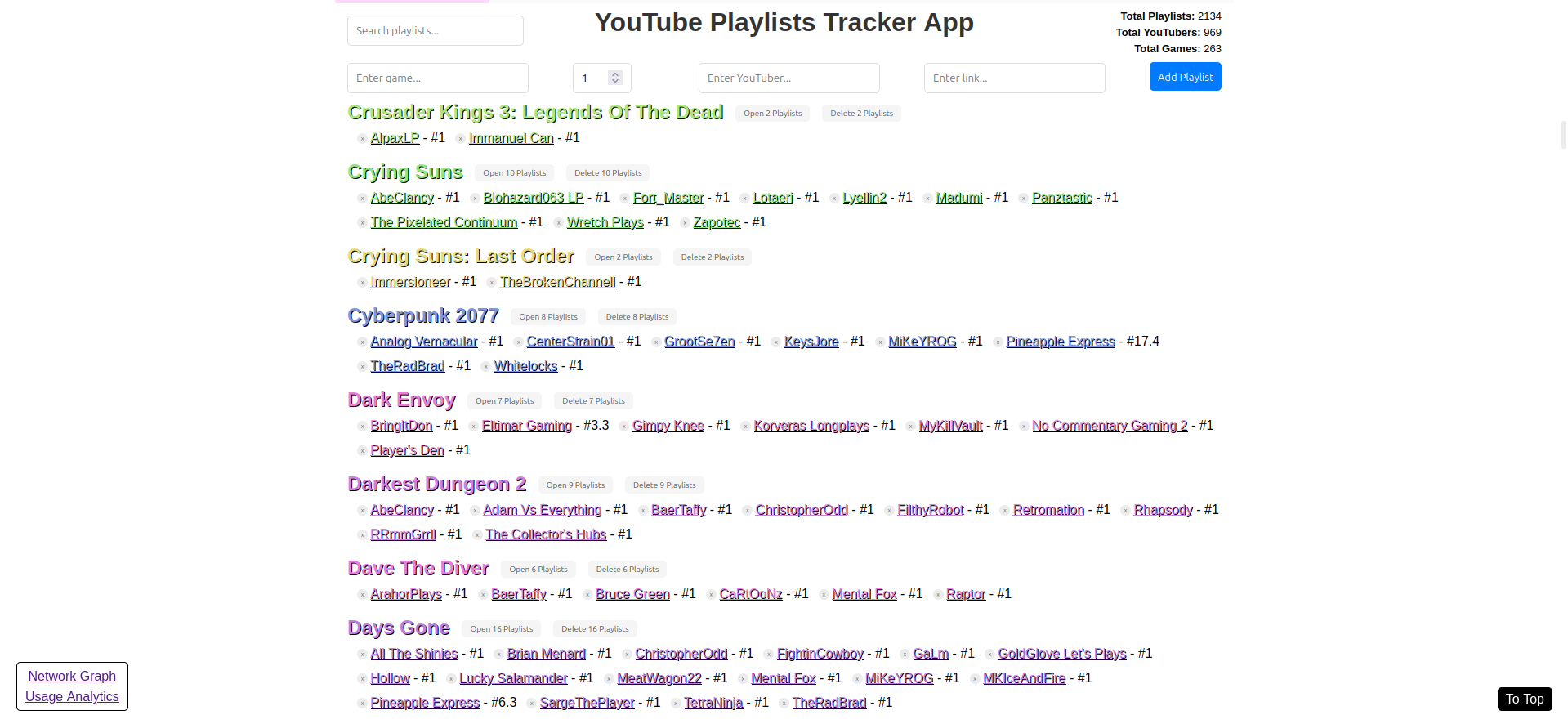 GitHub - devbret/youtube-playlists-tracker-app: Catalog your viewing progress with specific ...