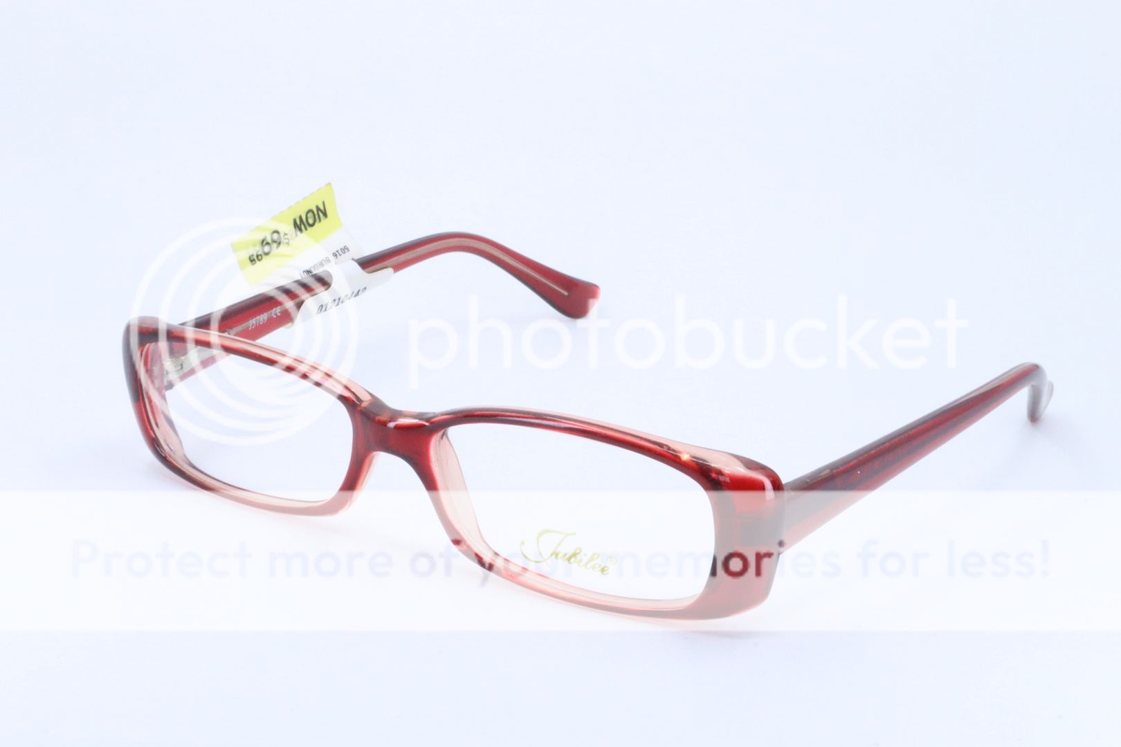 Jubilee J5789 Burgundy Rectangle Women Full Rim 50-16-140 Eyeglasses ...