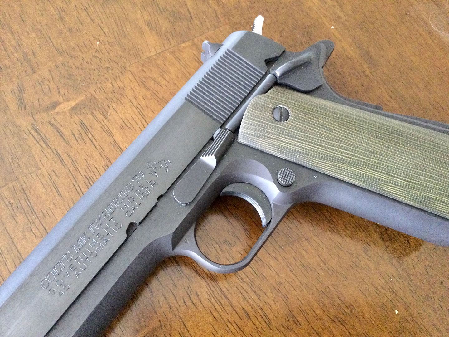 73B with new Micarta stocks | Colt Forum