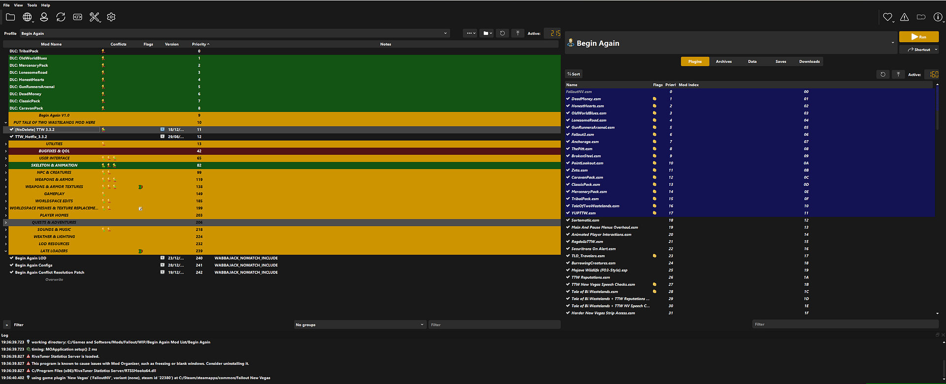 Begin Again - Wabbajack modlist for TTW at Fallout New Vegas - mods and ...