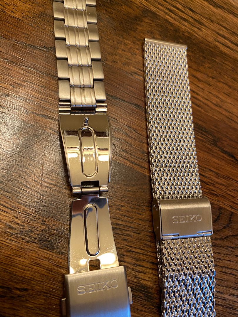 22mm Seiko Mesh and 20 mm solid Stainless Seiko Bracelet | WatchUSeek ...