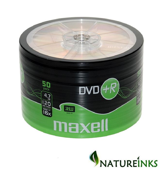 50 MAXELL Blank DVD Disc DVD R 4 7GB 16x SPEED 120mins 275736