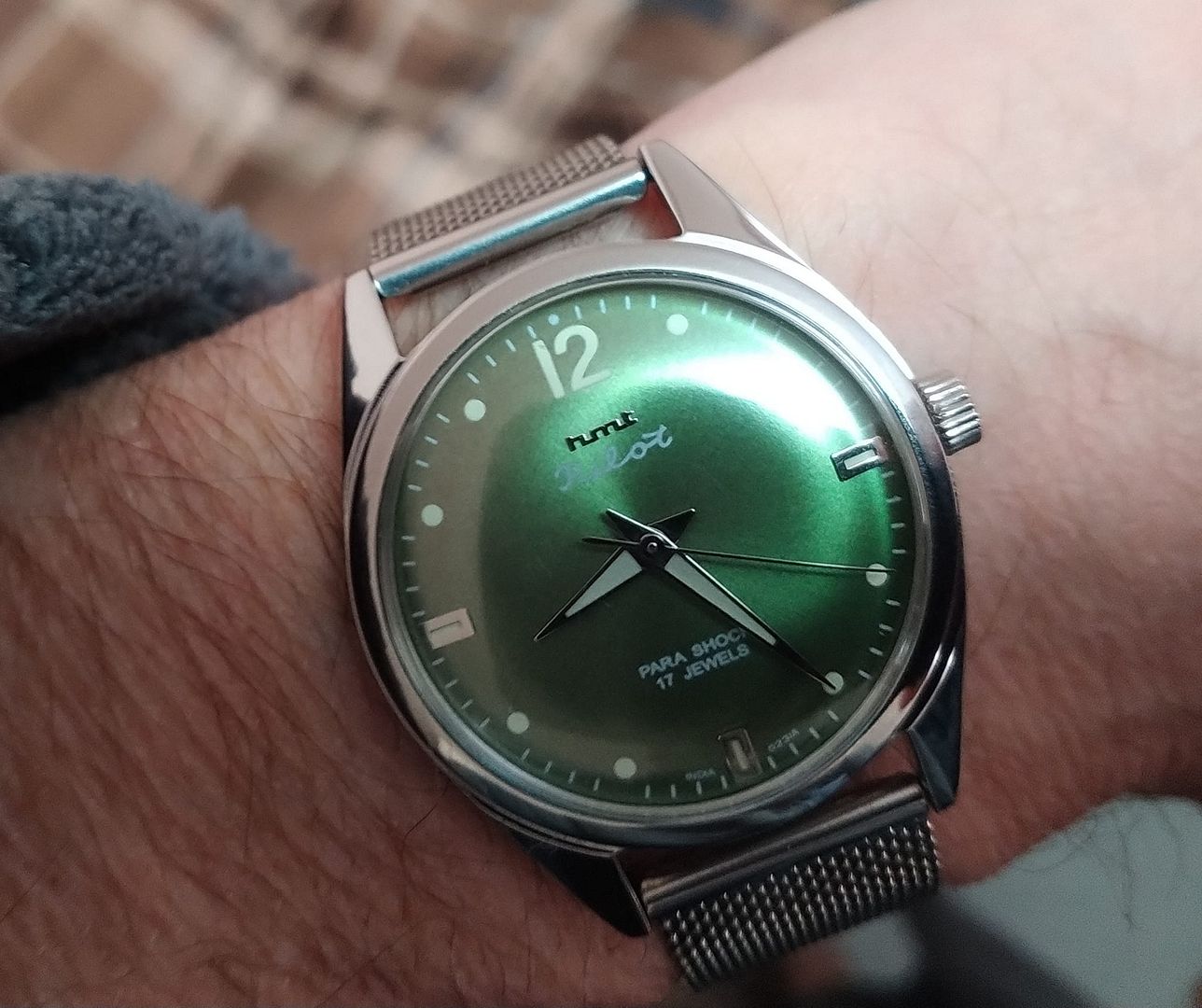 New strap on my HMT Green Pilot | WatchUSeek Watch Forums