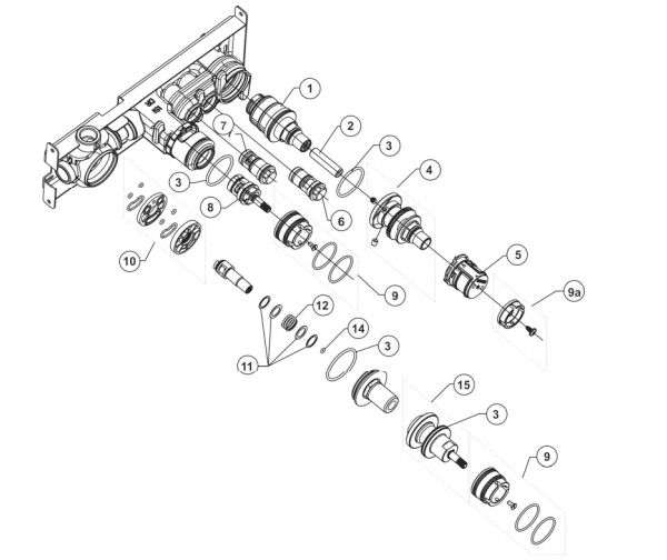 Ideal Standard Oposta Thermostatic Shower Built In 3-Cntrl Chrm 2/Out ...