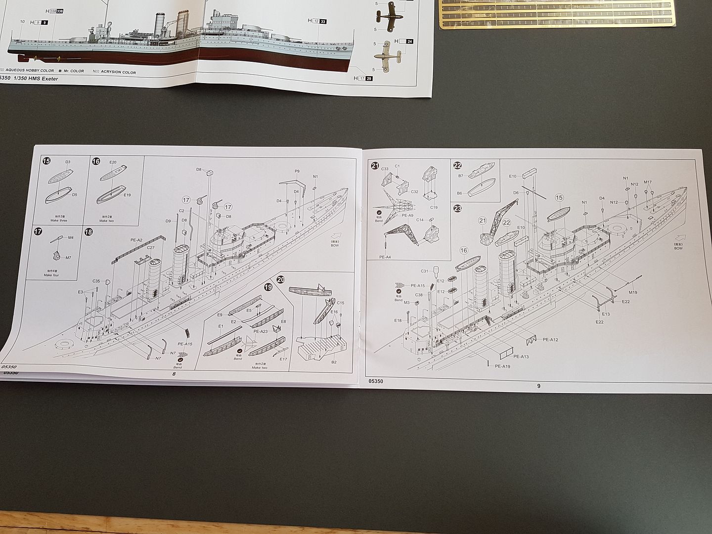 1/350 HMS Exeter (1939) - York class cruiser - Work in Progress ...