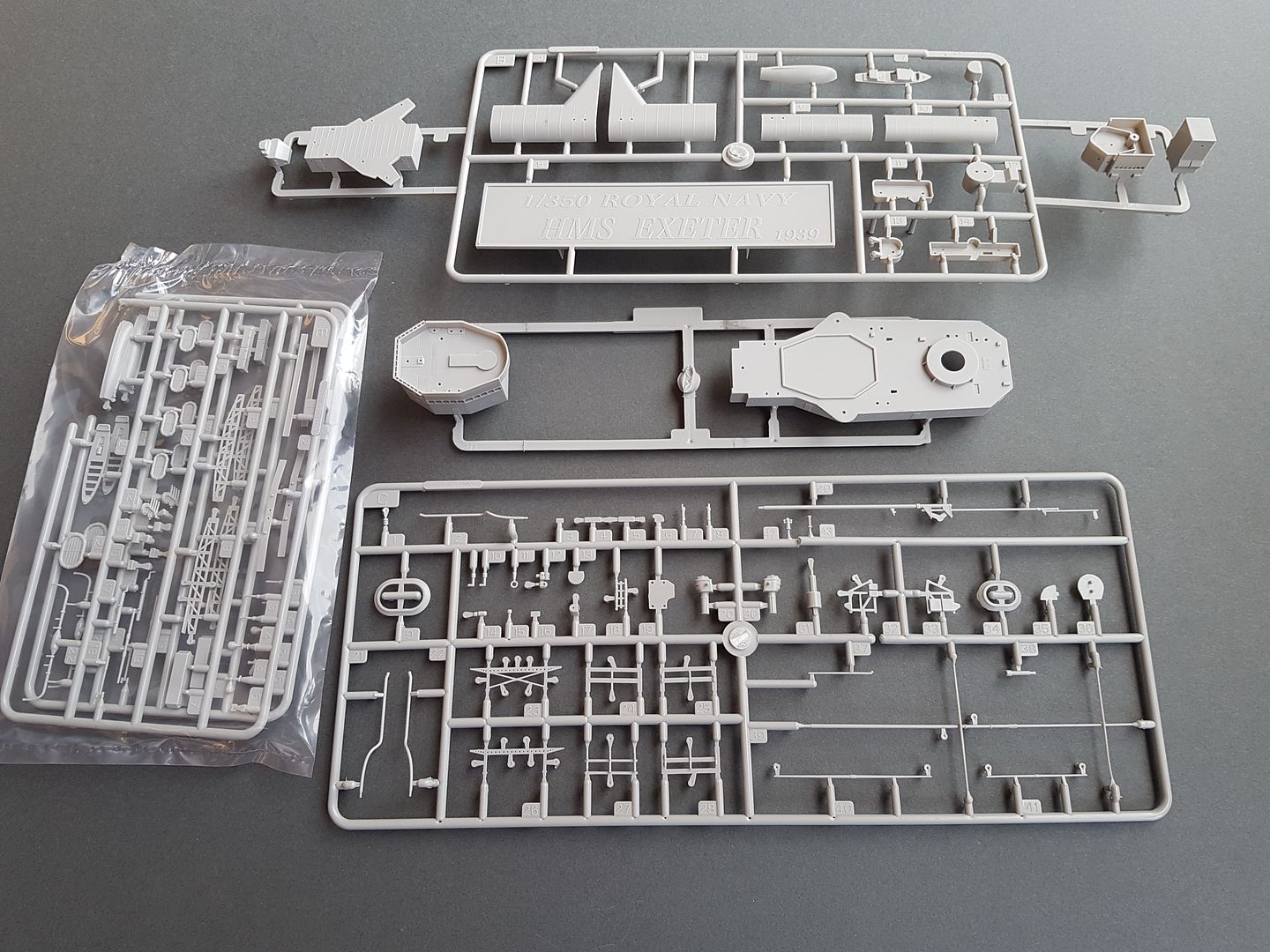 1/350 HMS Exeter (1939) - York class cruiser - Work in Progress ...