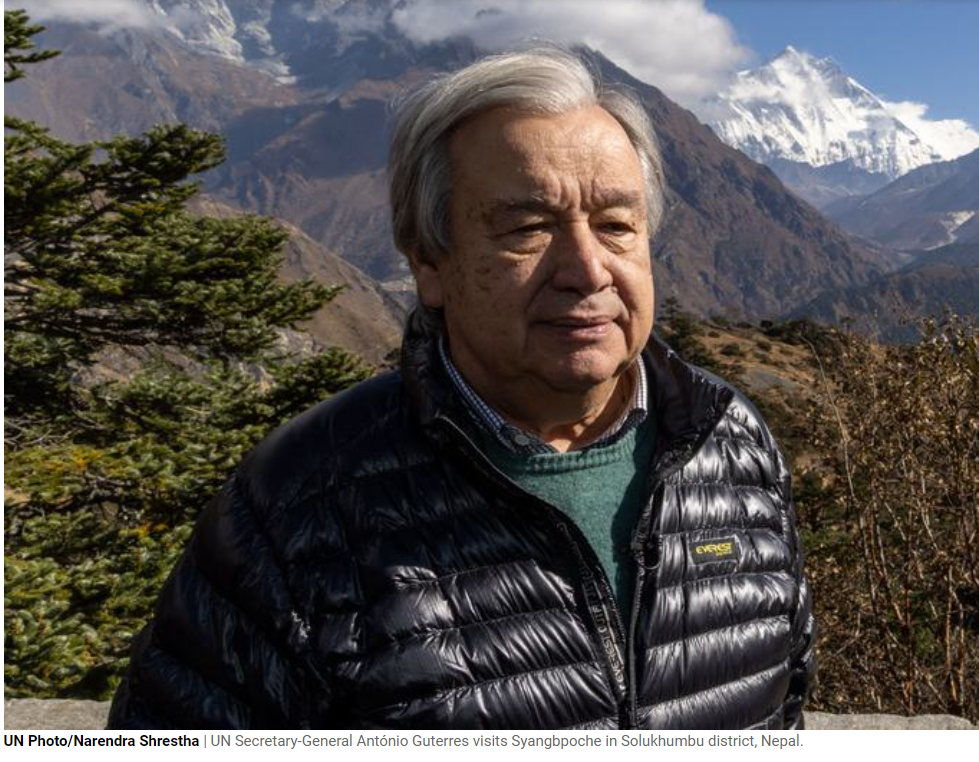 UN Head Takes Long Fossil Fueled Flight To Demand That The Madness Stop ...