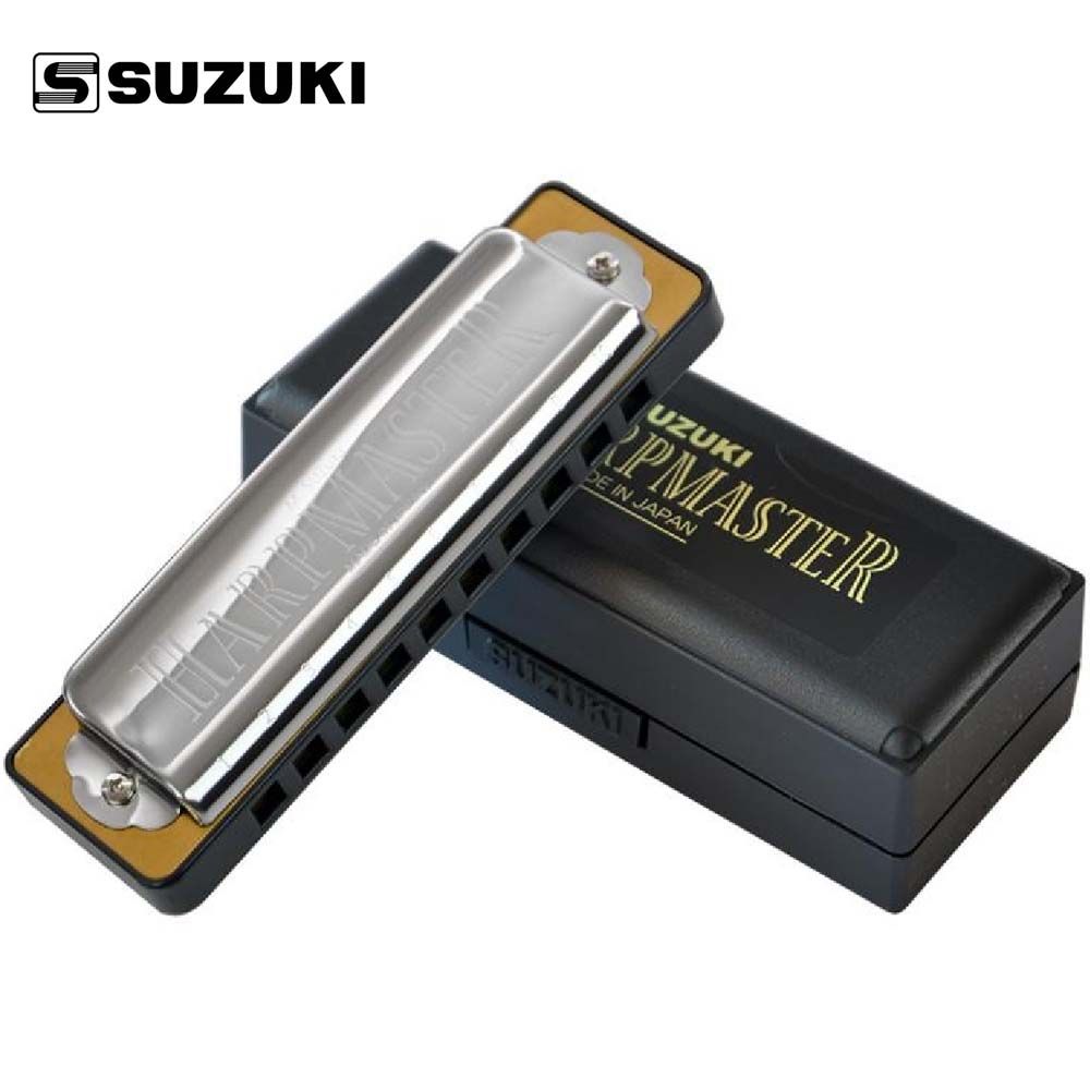 D Harmonica Suzuki Harpmaster 10-Hole Diatoni Key Of A With Case MR-200 ...