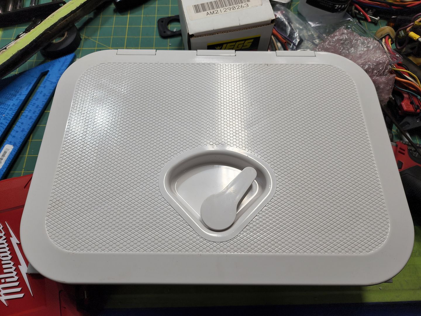 Ideas for upper helm control panel cover | Trawler Forum