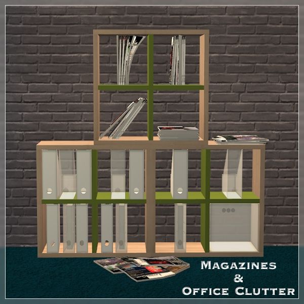Living Sims Gift: Magazines and Office Clutter