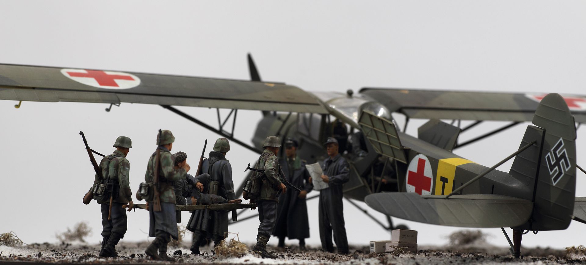 Fieseler Fi 156 D-1 GA+TH Wr. n. 5228 Sanitas Flugber 1 - Ready for Inspection - Large Scale Planes