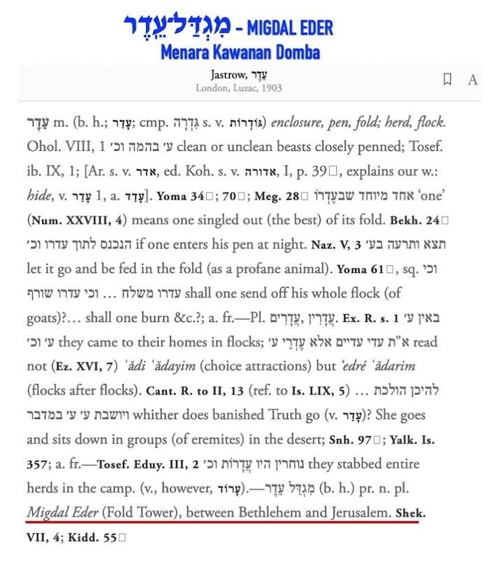 MIGDAL EDER dan DOMBA YANG DIKORBANKAN - SarapanPagi Biblika Ministry