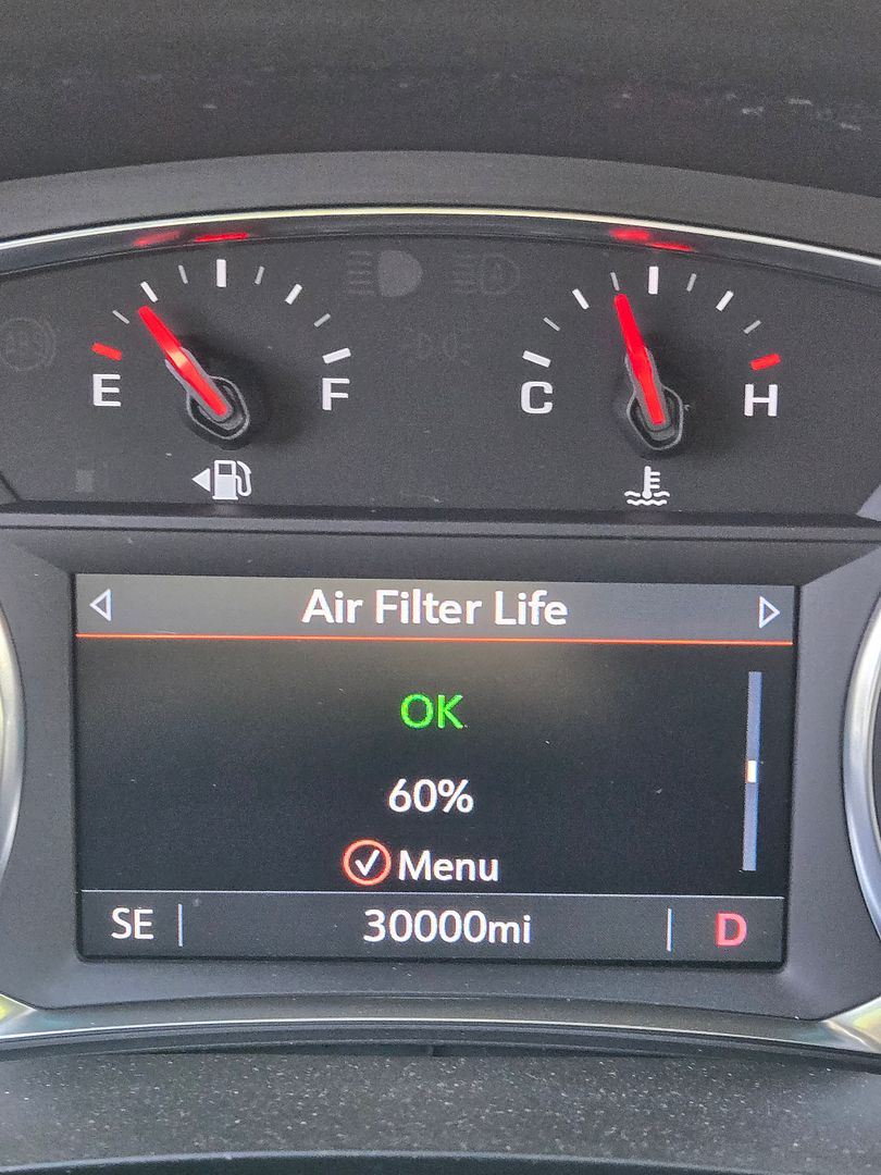 Air filter life meter. | Traverse Forum